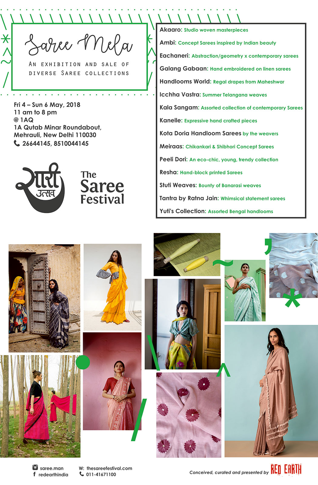 Saree Mela / 4-6 May @ 1AQ, Mehrauli – The Saree Festival 2018